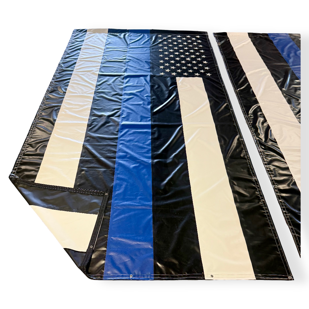 Thin Blue Stripe Flag Tarp – Kym Industries, Inc.