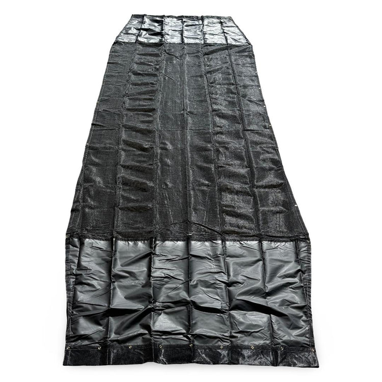 O'Brian Style Universal Light Weight Black Tarp W/ Retractable Flaps 9 ...